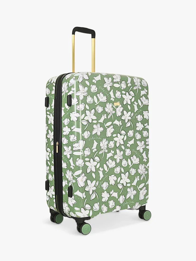 RADLEY Thrift Floral 4-Wheel Expandable Large Suitcase in Green Fig ...