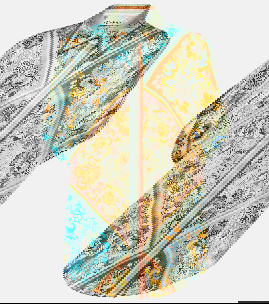 ALÉMAIS Dreamer Printed Silk Shirt in Multicoloured | endource