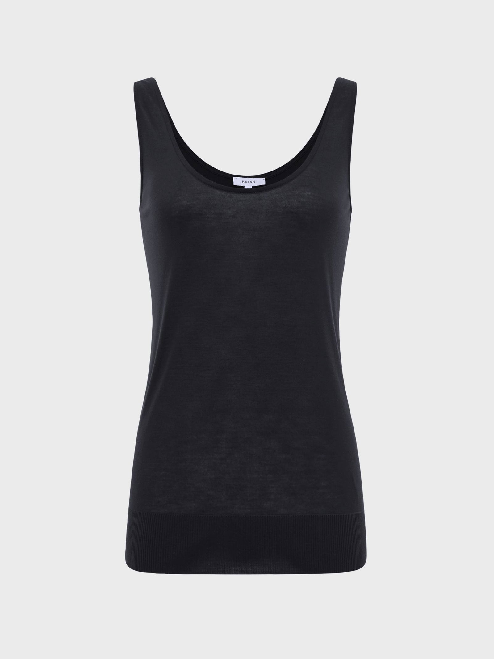 REISS Lena Vest Top in Navy | Endource