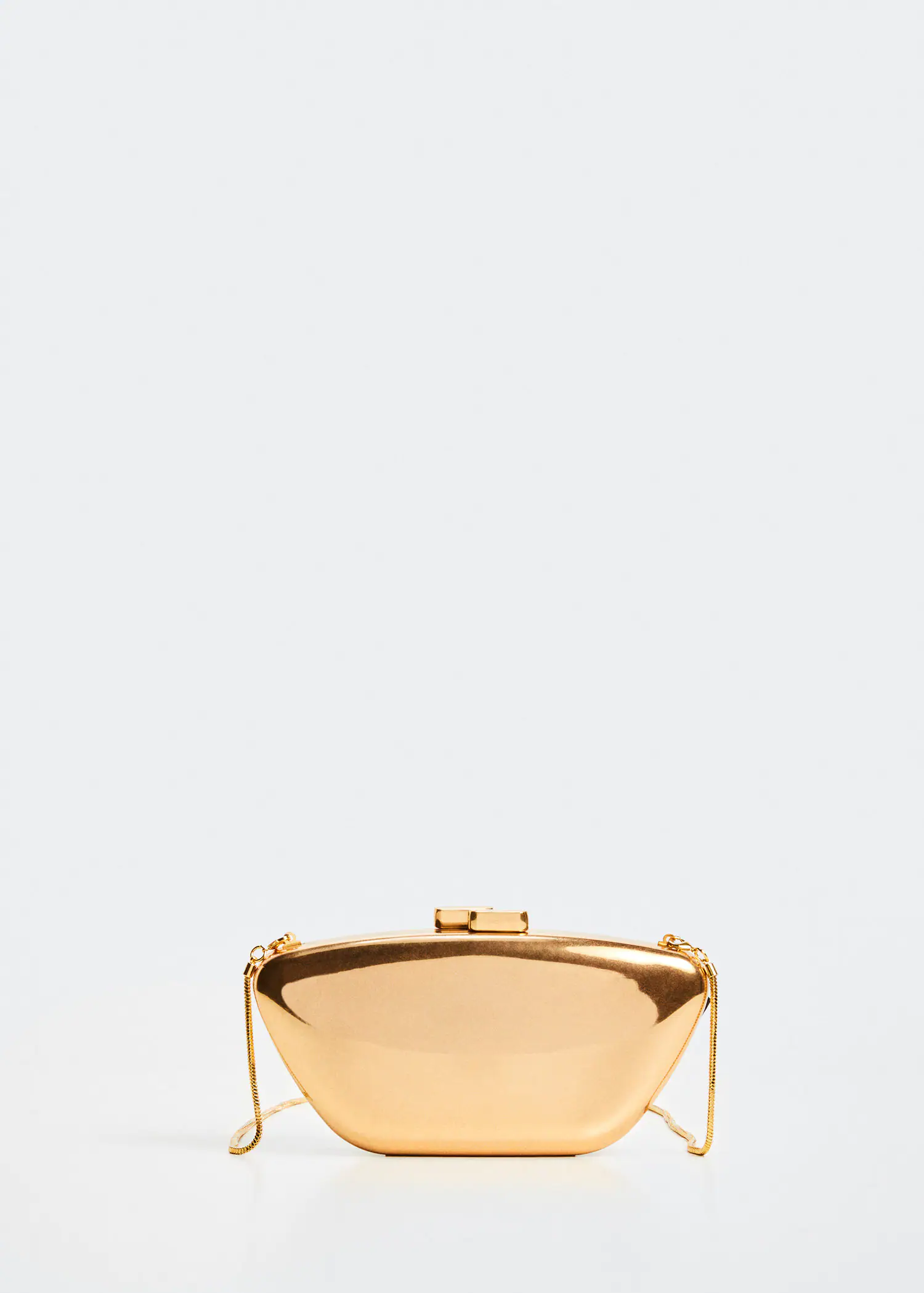 MANGO Metallic Clutch Bag in Gold | Endource