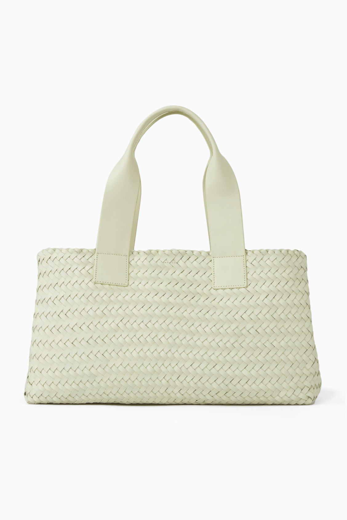 COS Braided Leather Shoulder Bag in CREAM | Endource