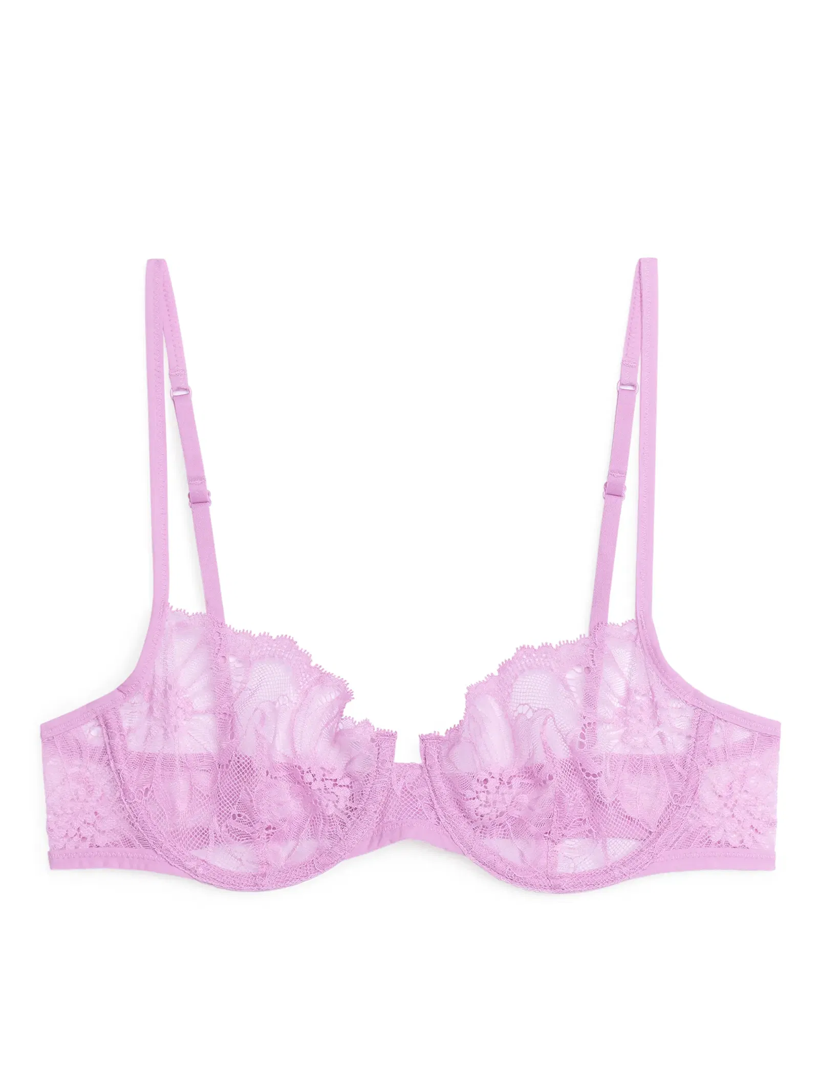 Arket Lace Wire Bra In Pink Endource