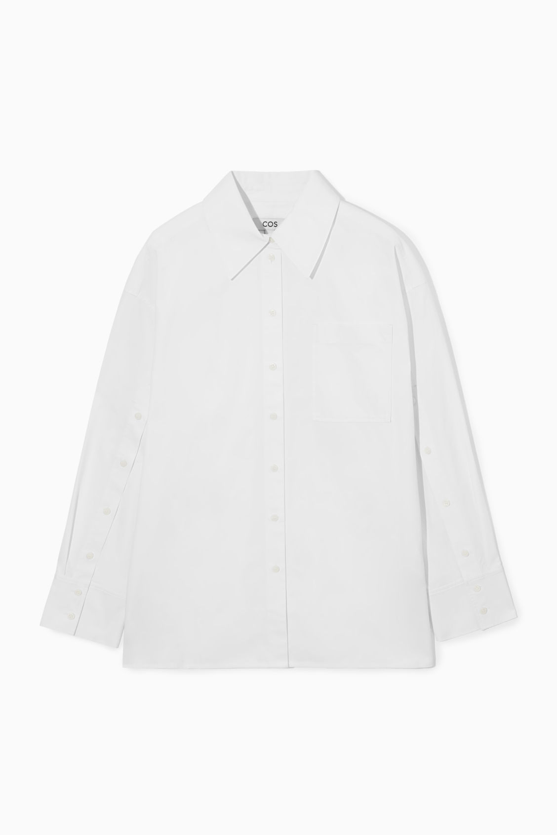 COS Oversized Deconstructed Shirt in WHITE | endource