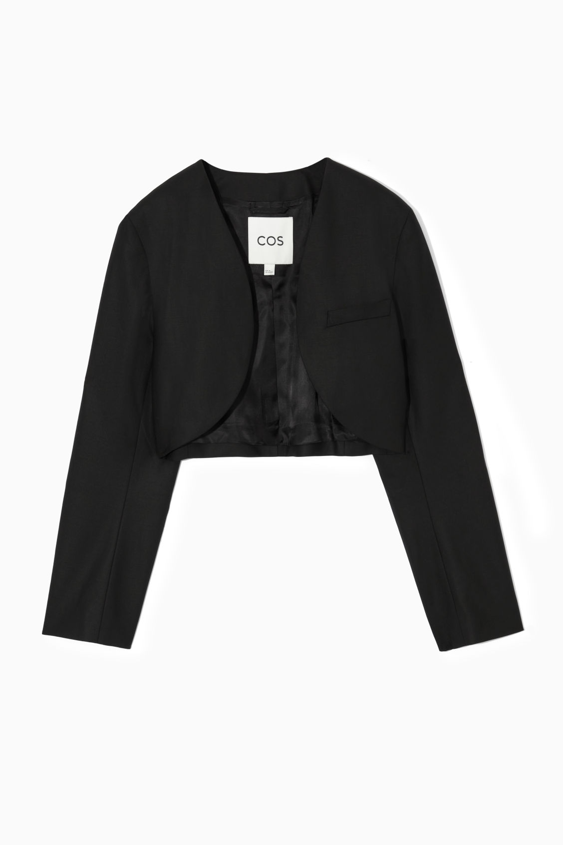 COS Tailored Cropped Bolero Jacket in BLACK | Endource