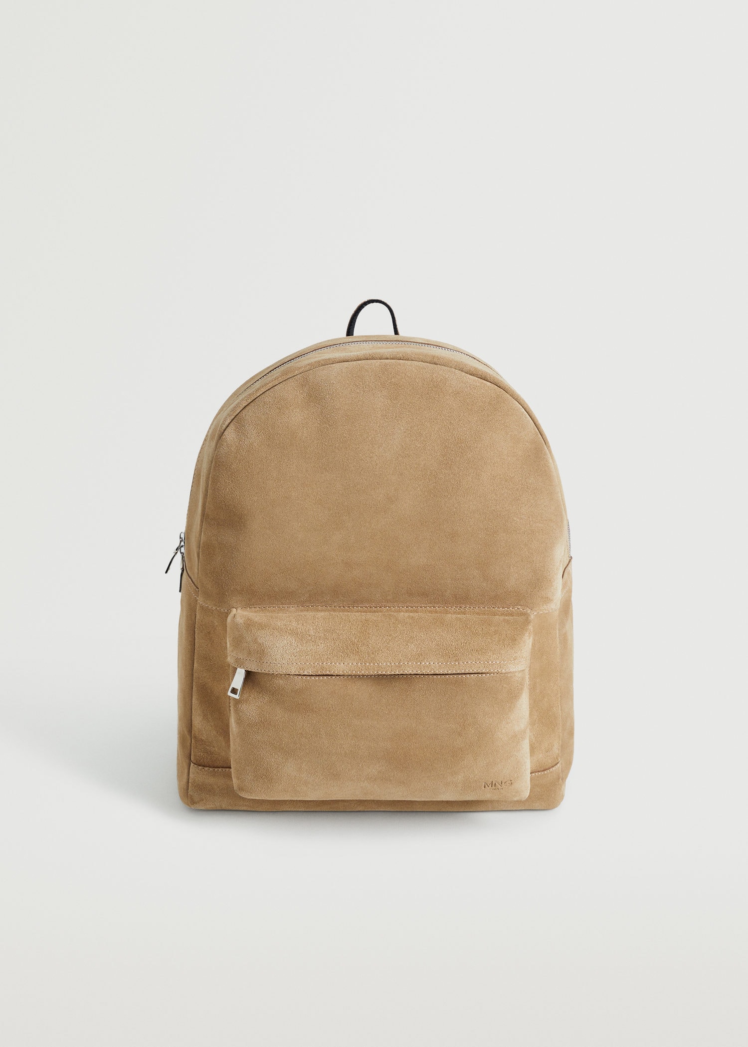 MANGO Suede Backpack in Sand | endource