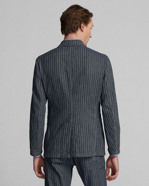 RALPH LAUREN RRL Unconstructed Herringbone Sport Coat in Blue | endource