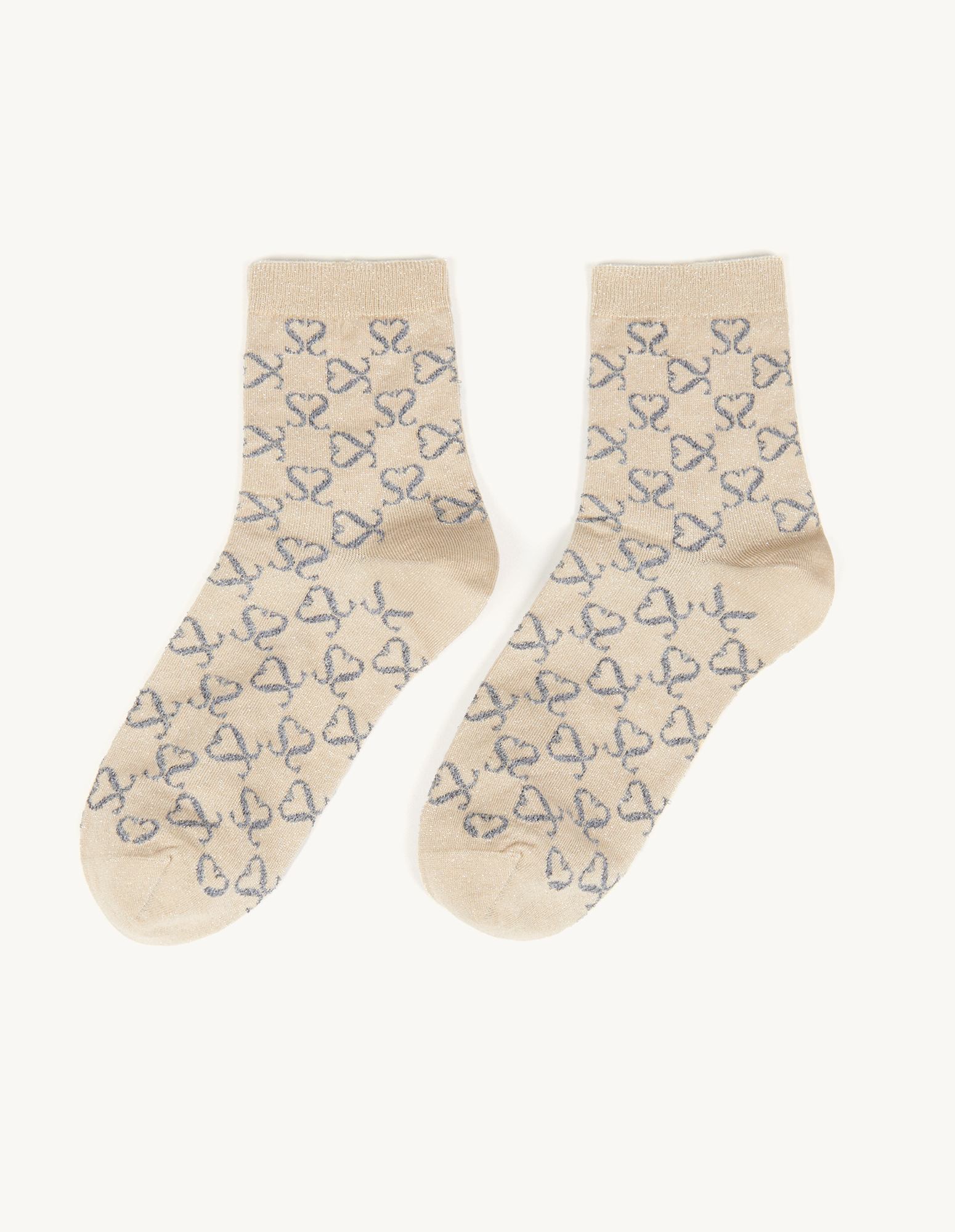 SANDRO Jacquard Socks With Double S In Lurex | Endource