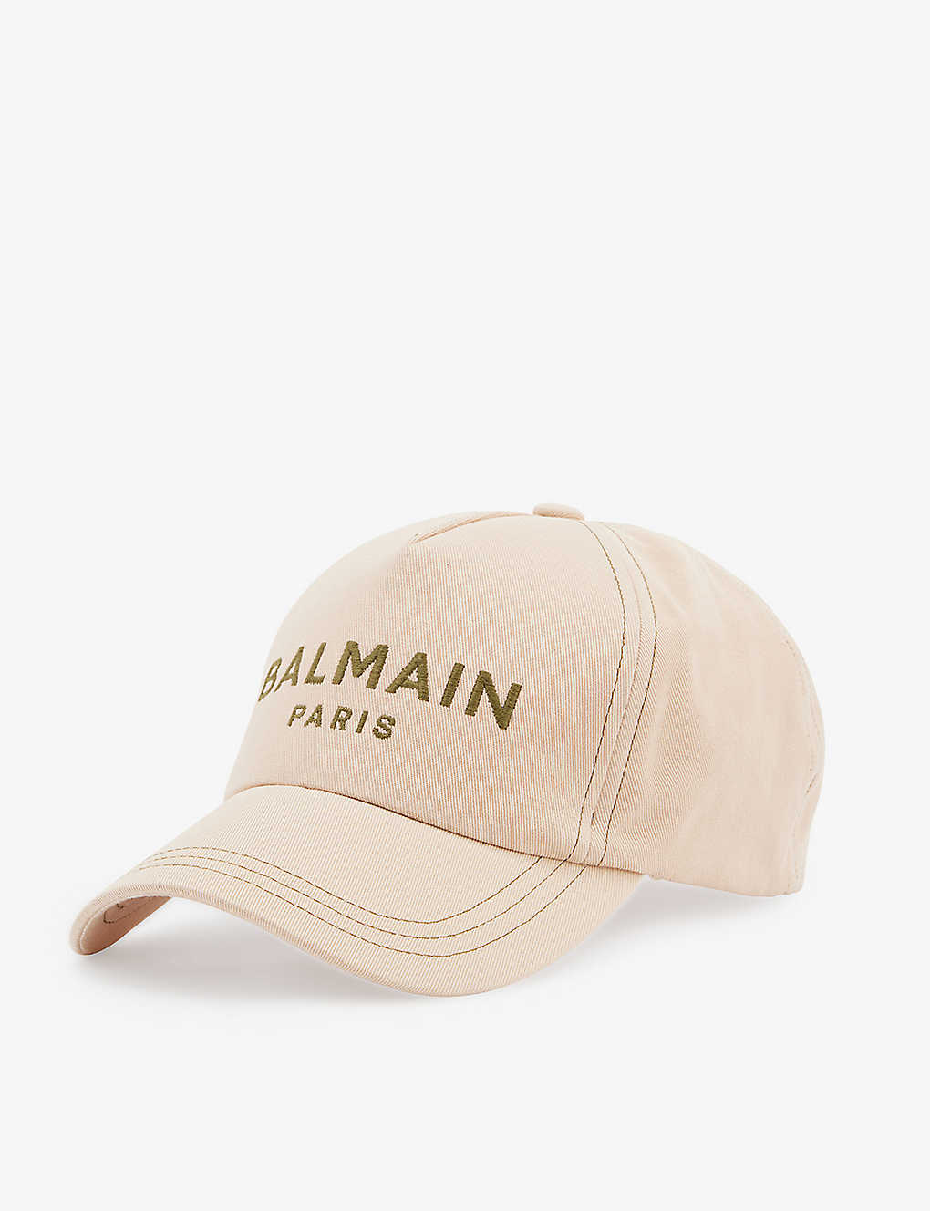 Balmain Brand-Embroidered Cotton-Twill Baseball Cap in BLACK | Endource