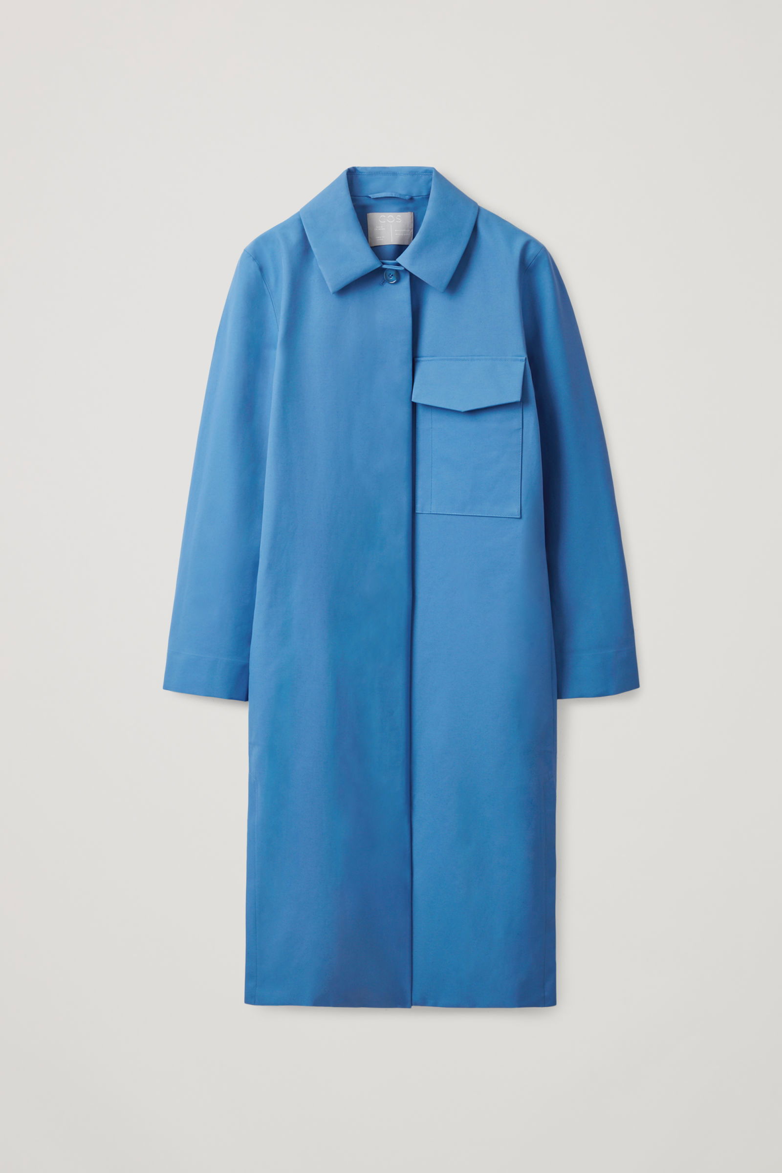 COS Raincoat With Patch Pocket in Sky Blue | endource