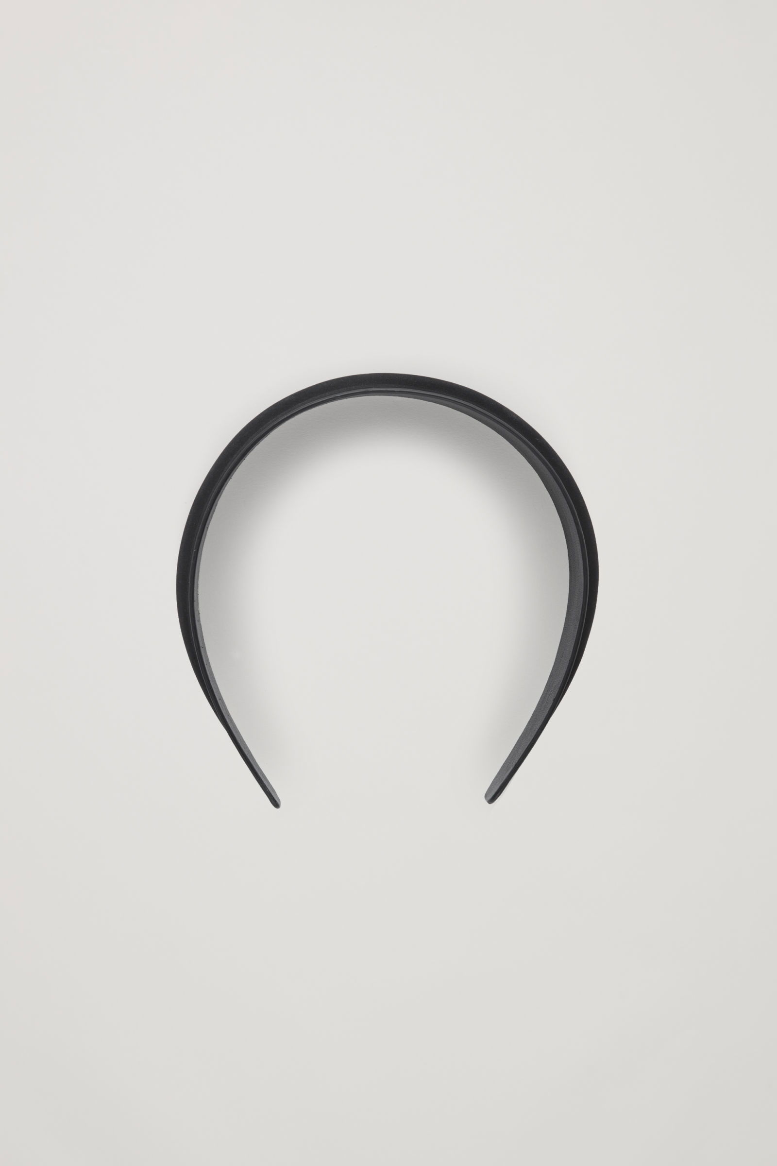 COS Padded Nubuck Leather Headband in Black | Endource