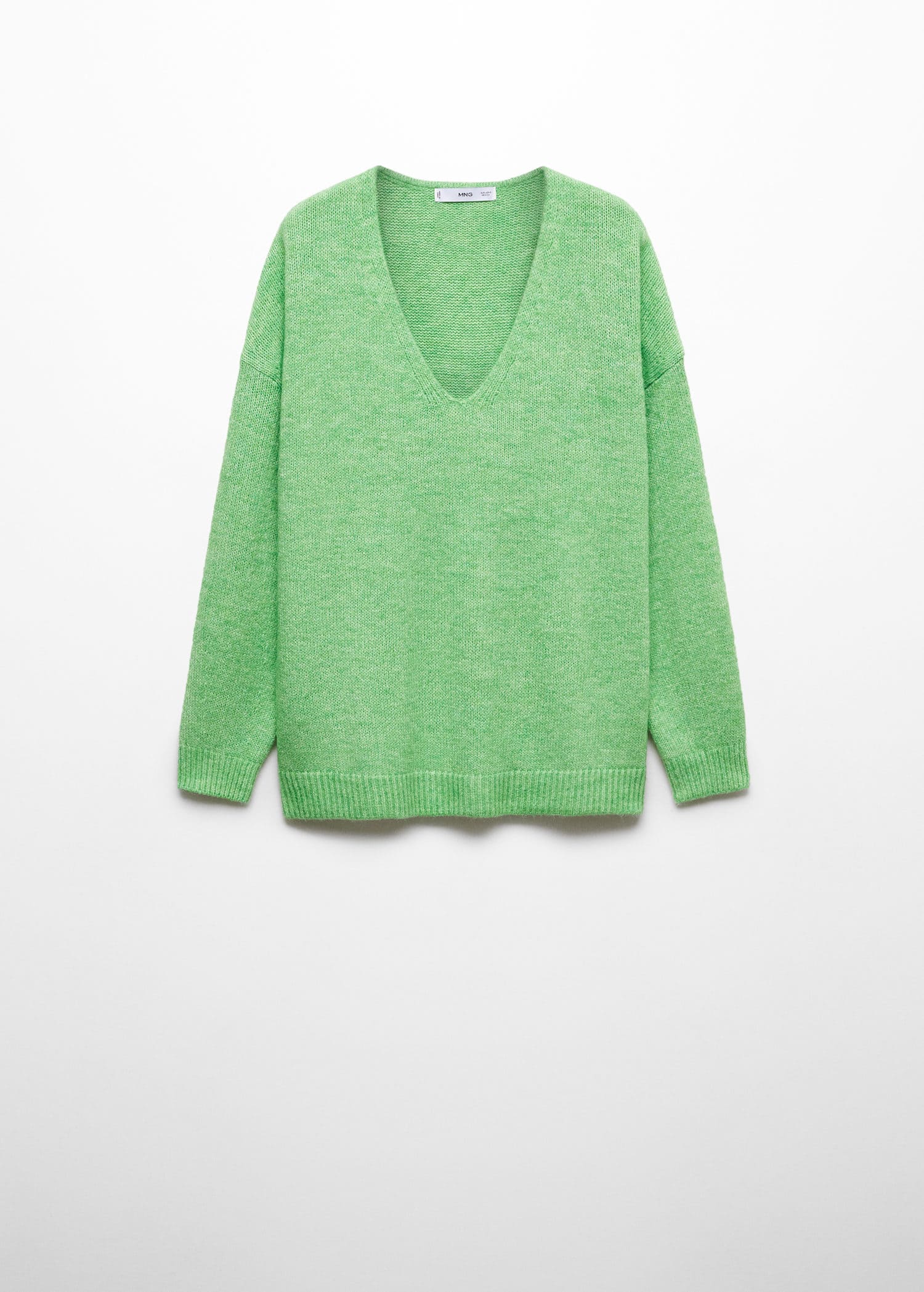 MANGO V-Neck Knit Sweater | endource