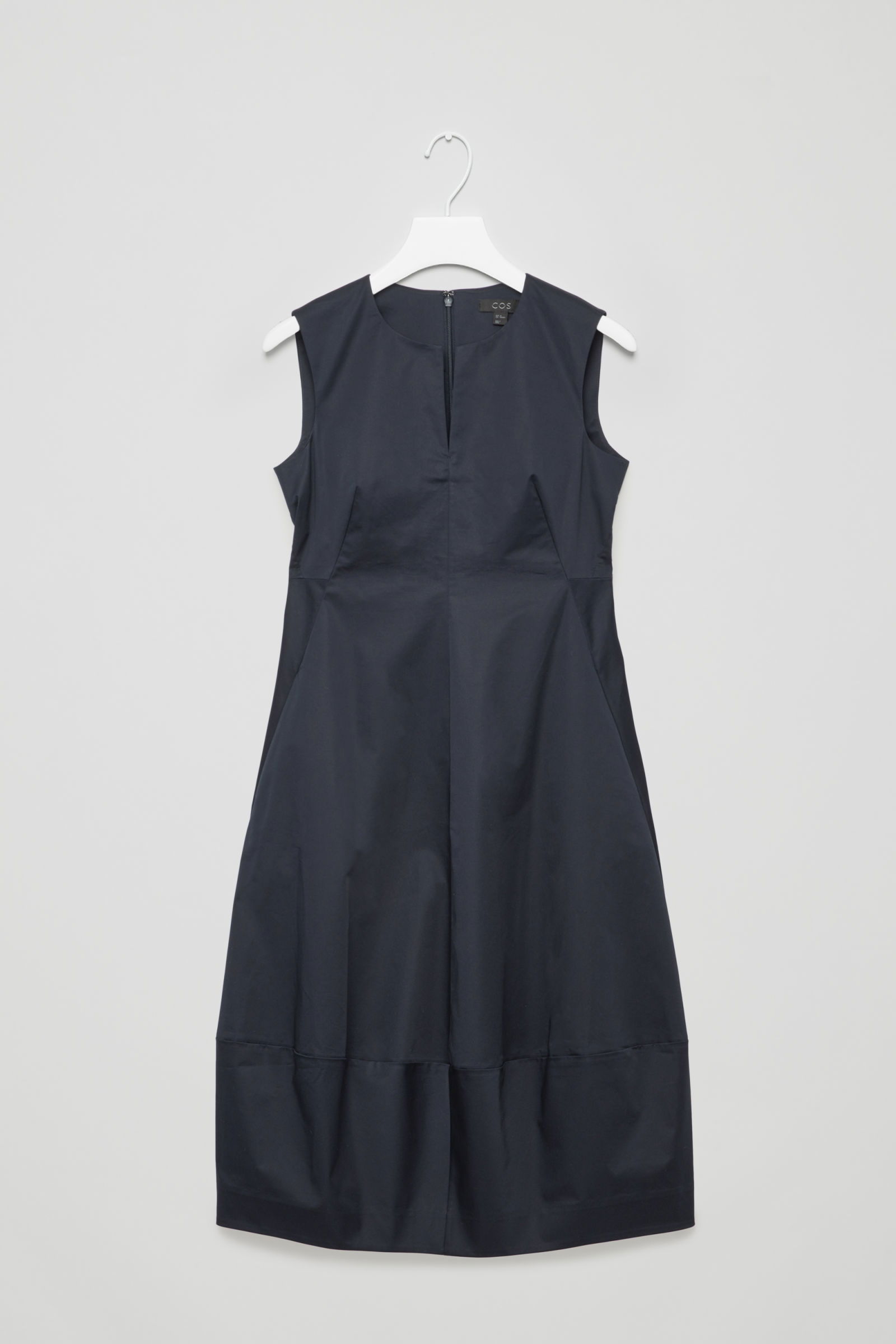 COS Cocoon Cotton Dress in Navy | endource