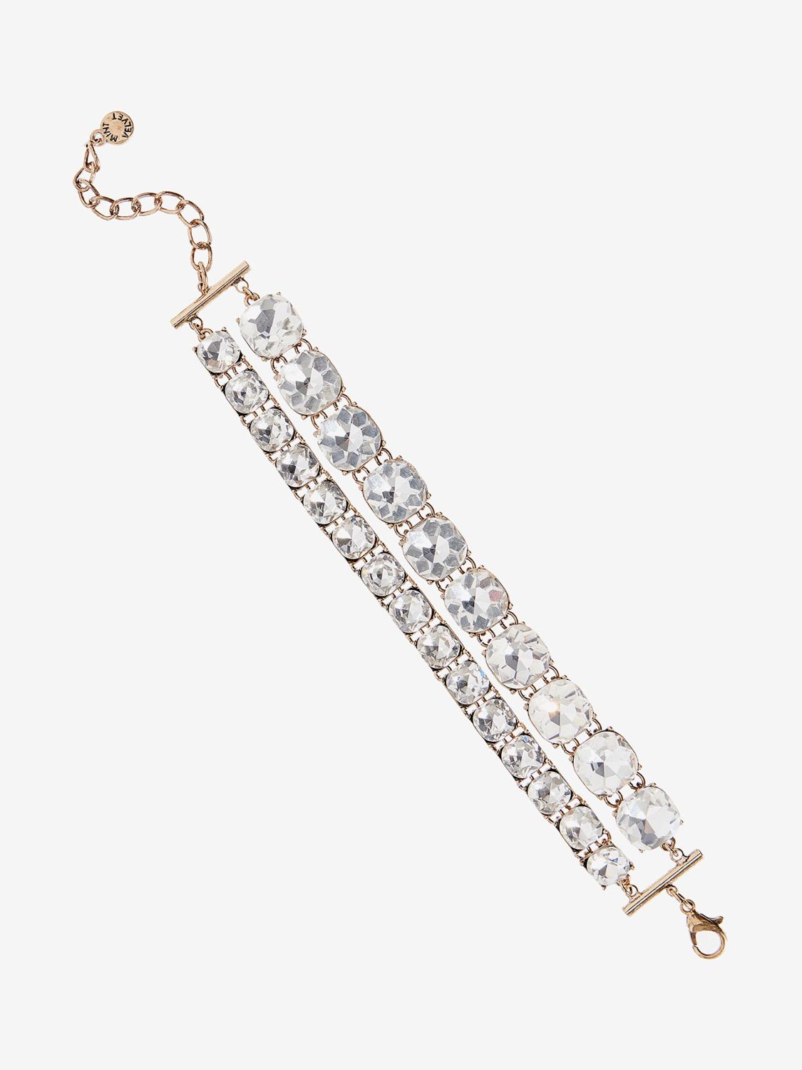 MINT VELVET Gold Tone Crystal Bracelet in Gold | endource