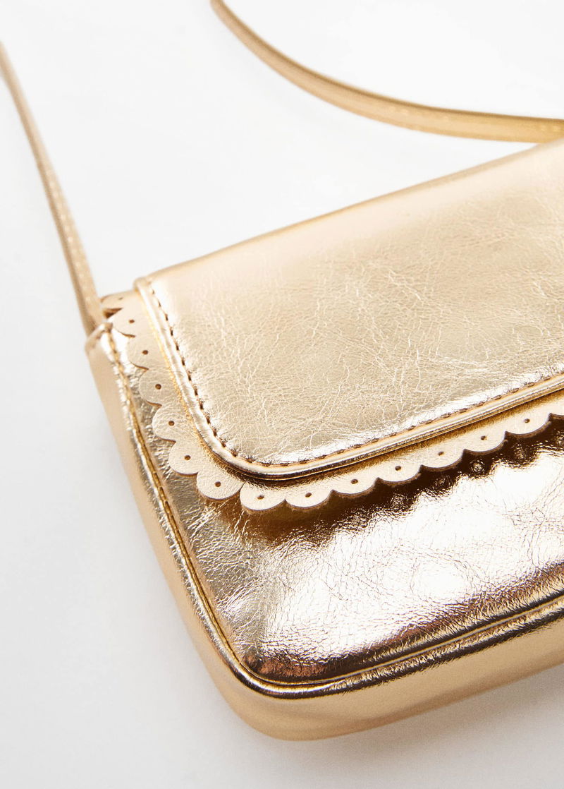 MANGO Small Metallic Bag in Gold | Endource