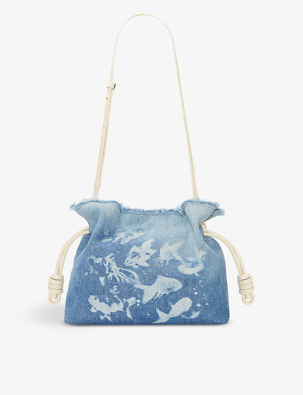 LOEWE Loewe x Paula's Ibiza - Flamenco Fish-Print Denim Clutch Bag in ...