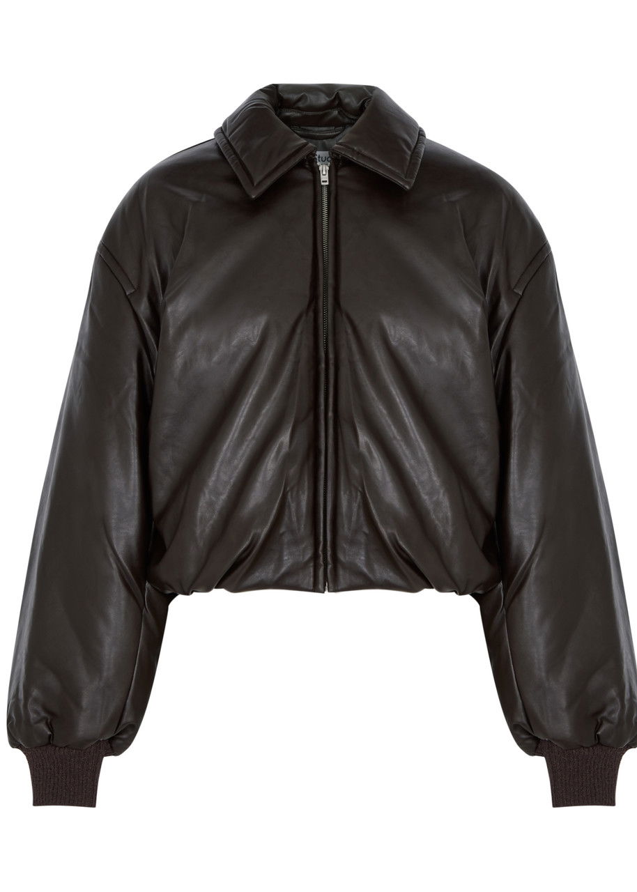 ACNE STUDIOS Padded Faux Leather Bomber Jacket | endource