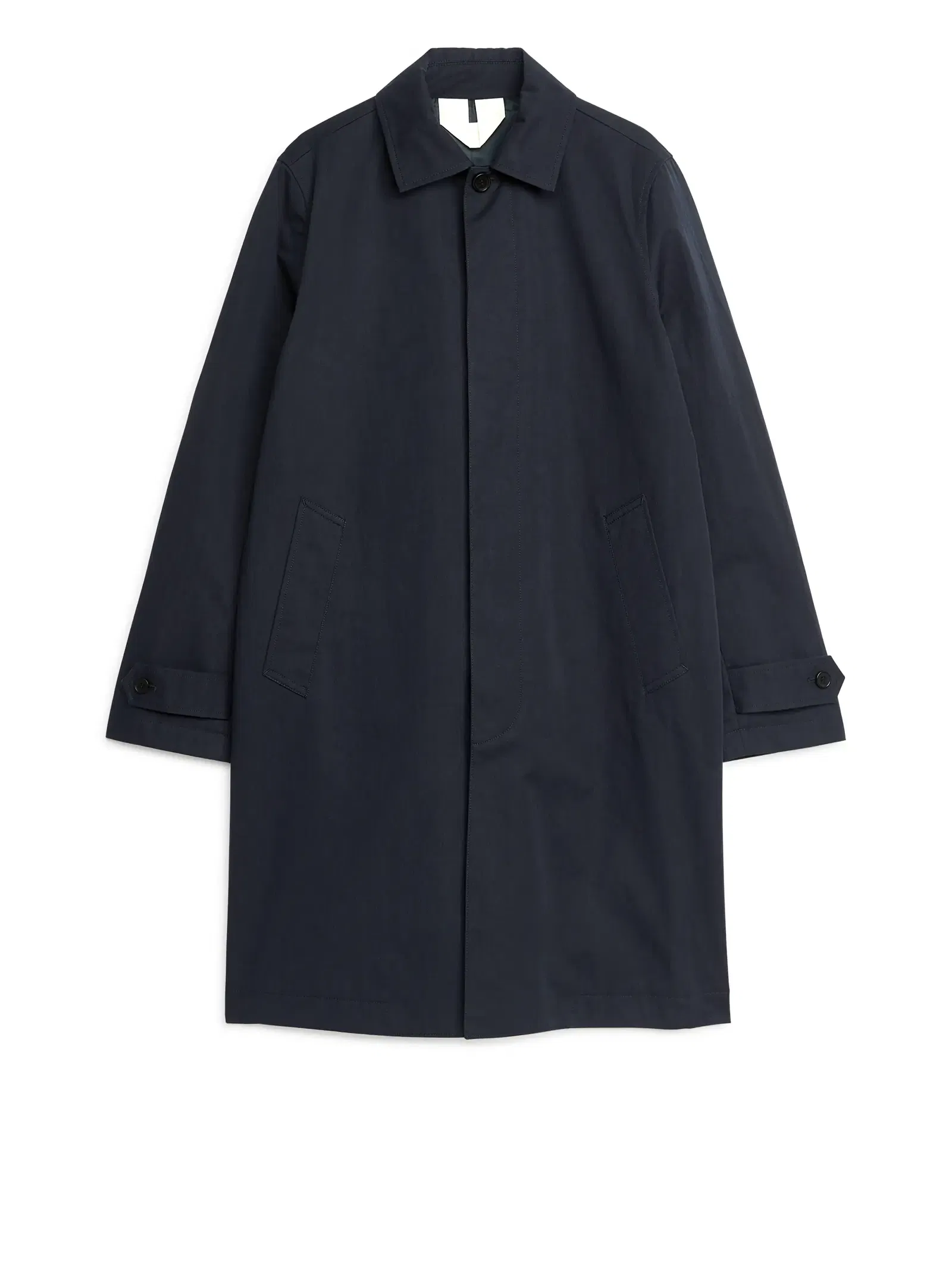 ARKET Mid-Length Car Coat in Dark Blue | endource