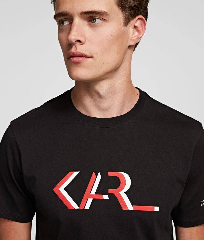 KARL LAGERFELD Karl Legend Print T-Shirt in White | Endource