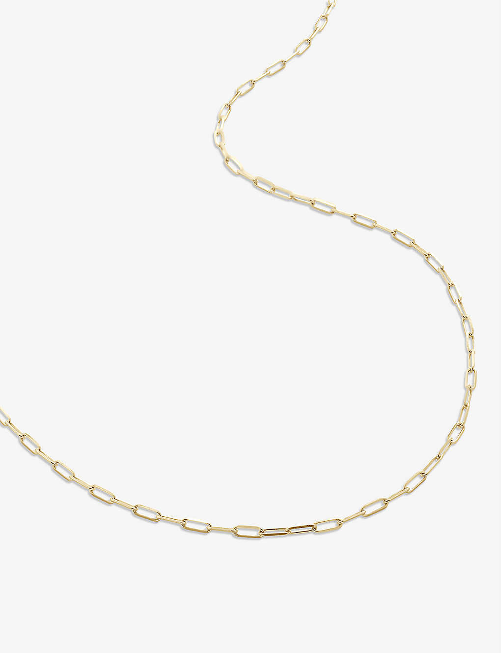 MONICA VINADER Paperclip 14ct Yellow-Gold Necklace | endource