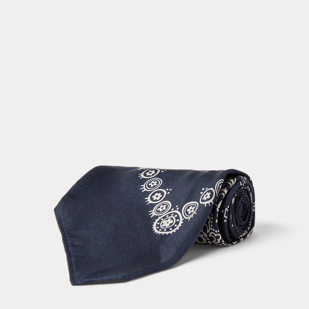 RALPH LAUREN RRL Silk Bandana Ascot in Blue | endource