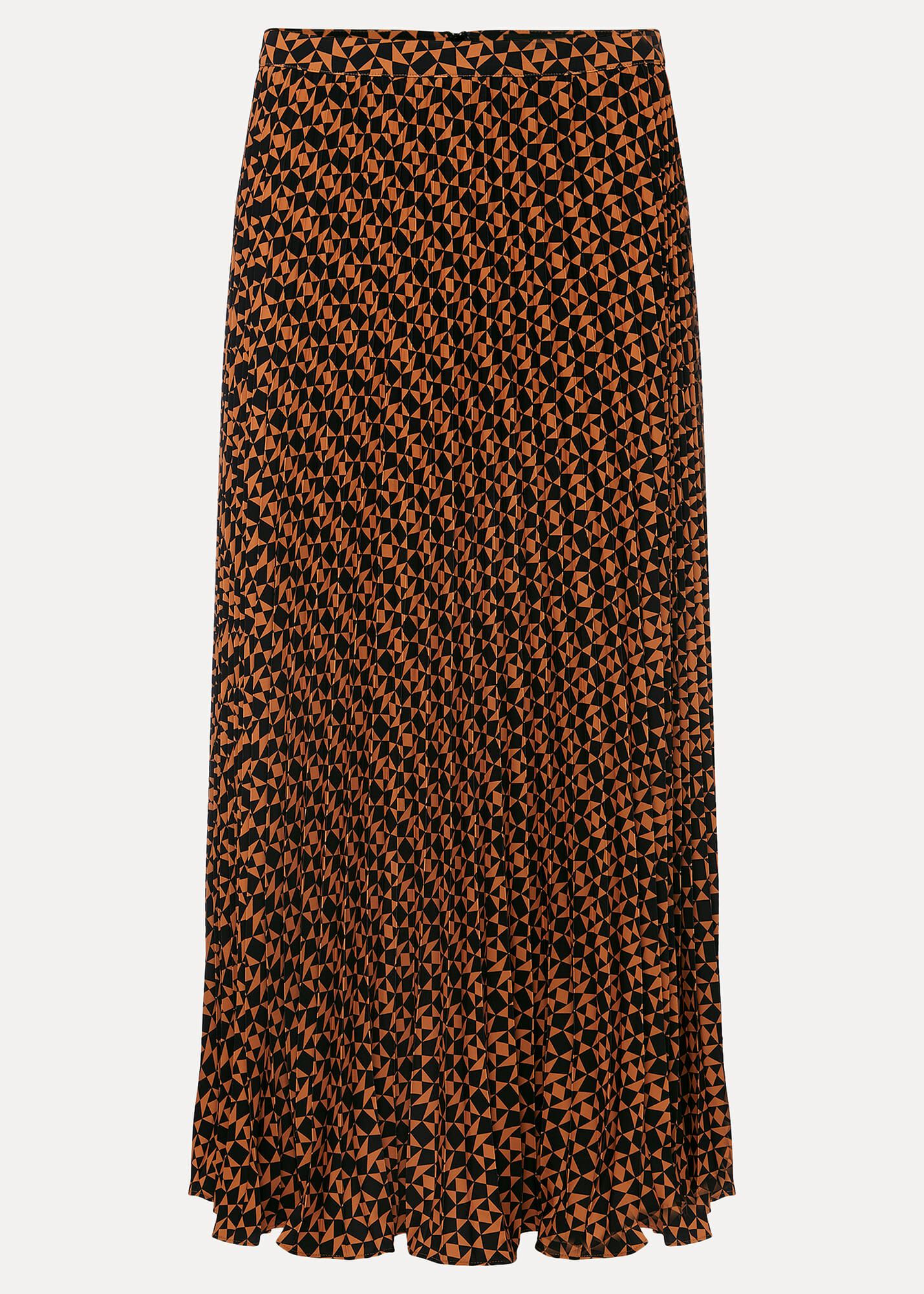 PHASE EIGHT Elmina Pleated Geo Print Midi Skirt | endource