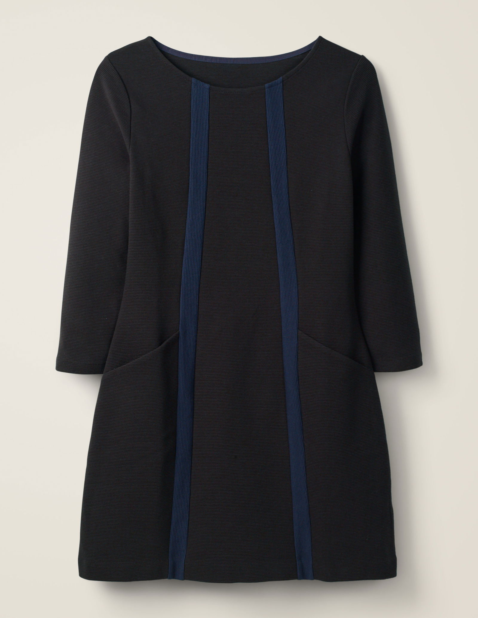 BODEN Anita Ottoman Tunic in Black/Navy | endource