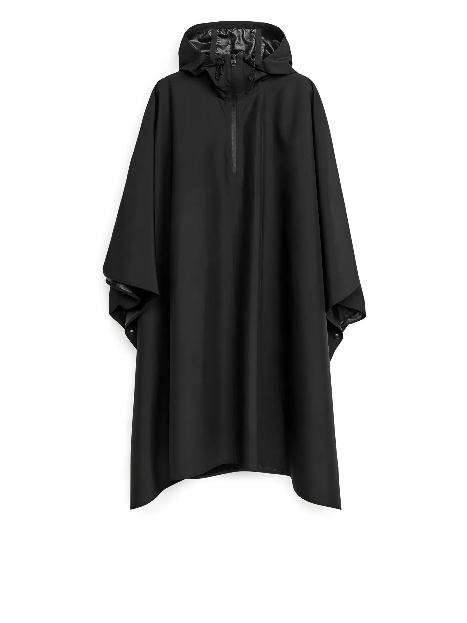 ARKET Hooded Rain Cape in Black | endource