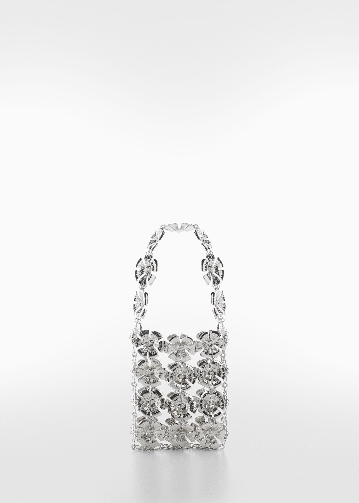 MANGO Tiny Metal Bag in Silver | Endource