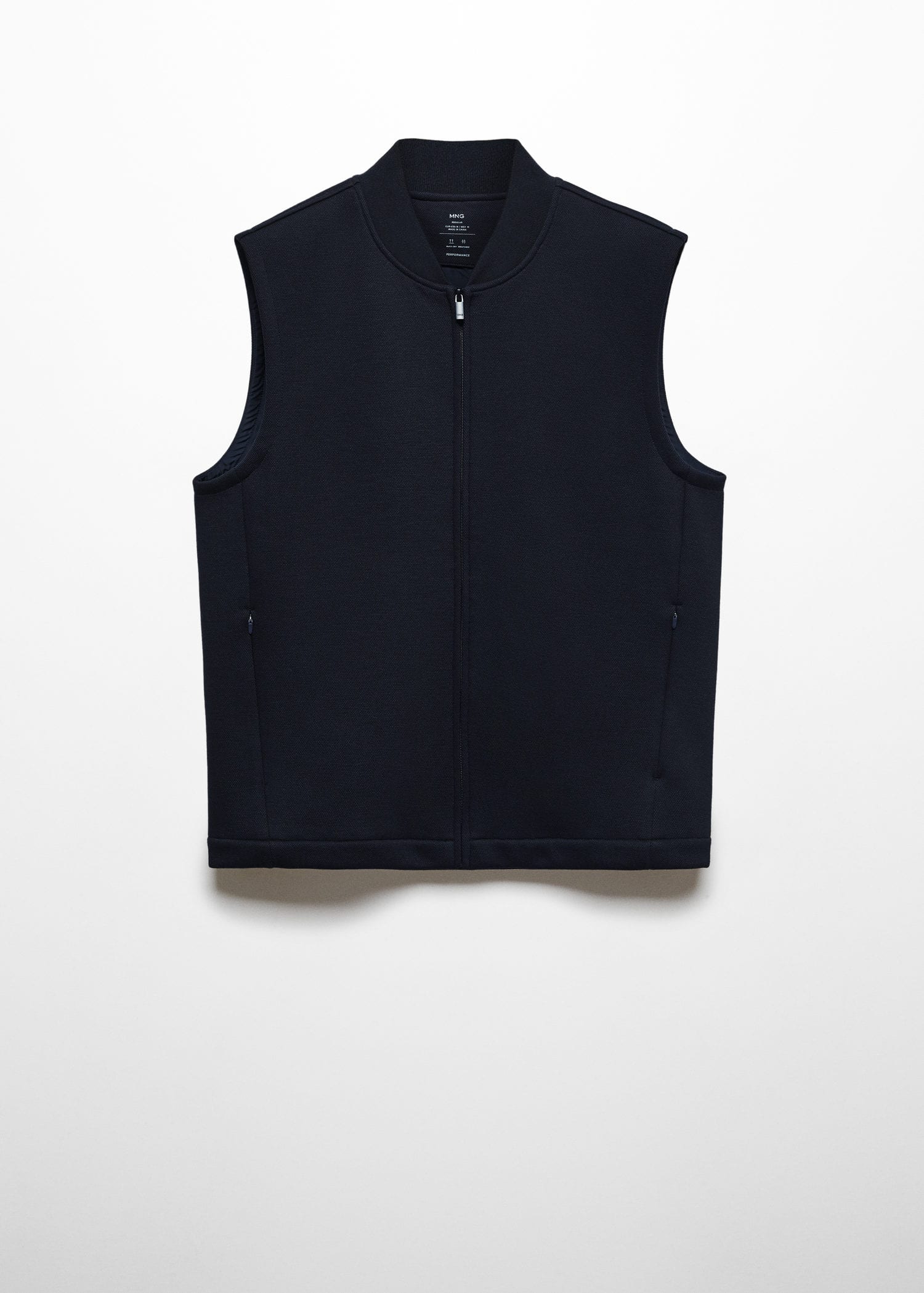 MANGO Breathable Vest Structure in Dark Navy | endource