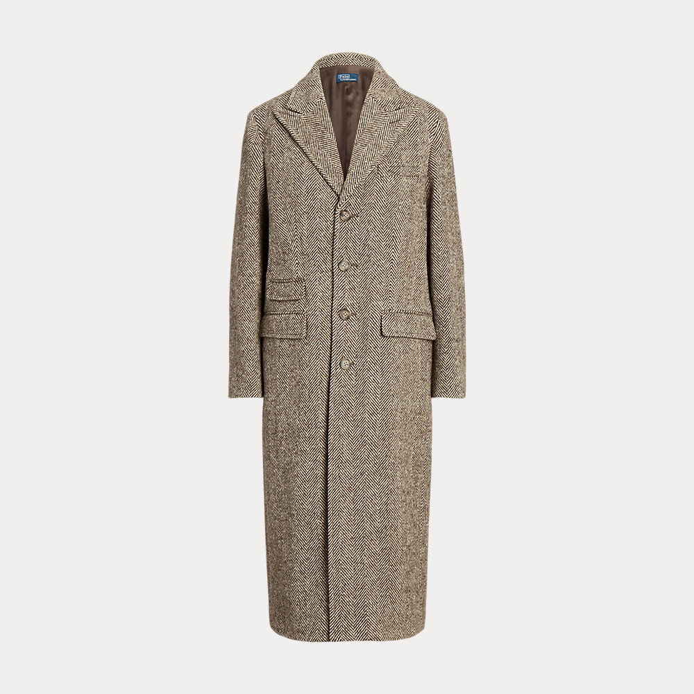 Polo Ralph Lauren Plaid Wool Herringbone Coat In Multi Endource