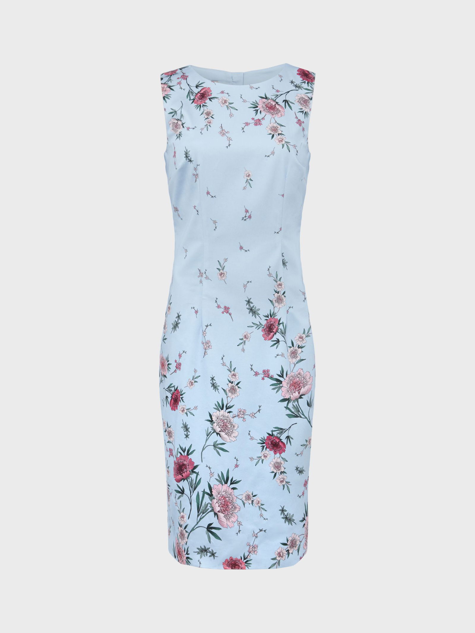 HOBBS Hobbs Fiona Floral Shift Dress in Pale Blue/Multi | endource