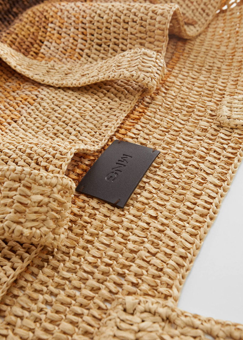 MANGO Gradient Natural Fiber Bag in Beige | endource