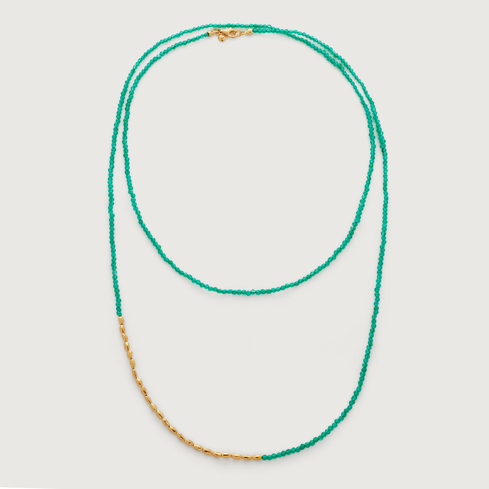 MONICA VINADER Mini Nugget Long Gemstone Beaded Necklace 92cm/36' in ...