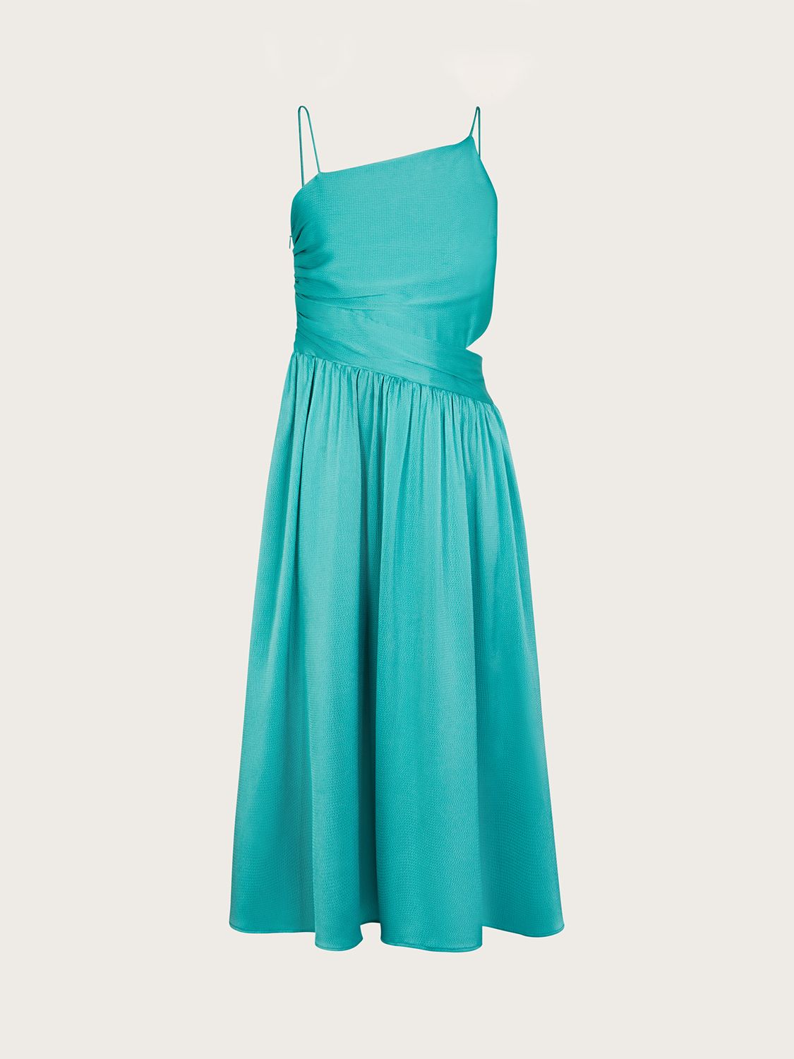 Monsoon Satin Dress In Green Endource