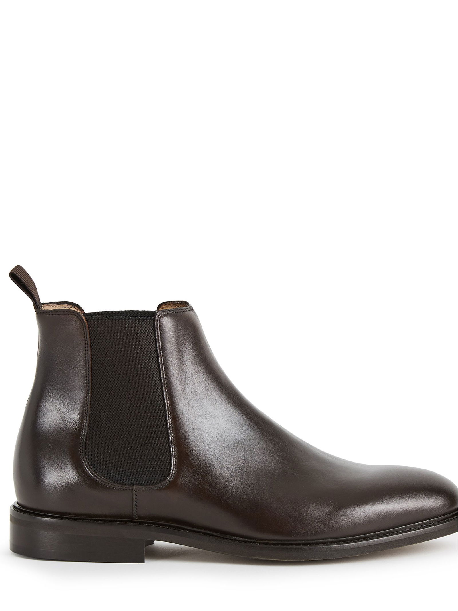 REISS Tenor Leather Chelsea Boots in Dark Brown | Endource