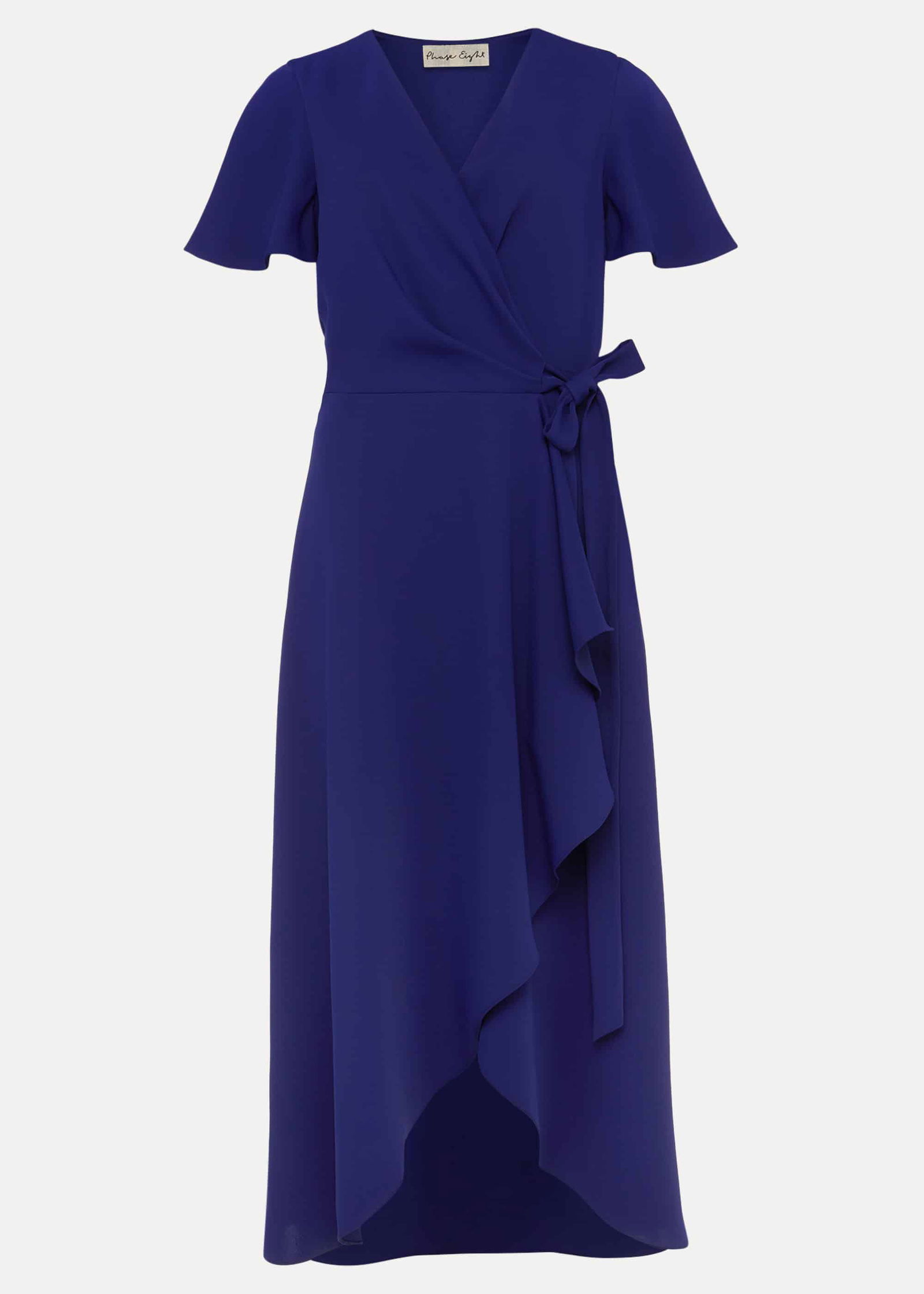 PHASE EIGHT Julissa Frill Wrap Dress in Royal Blue | endource