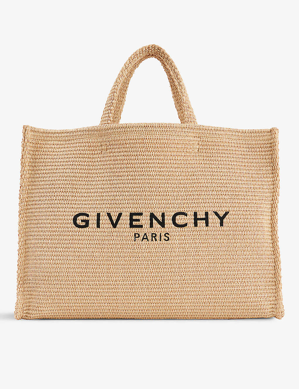 GIVENCHY G-Tote Large Logo-Embroidered Raffia Tote Bag in NATURAL ...