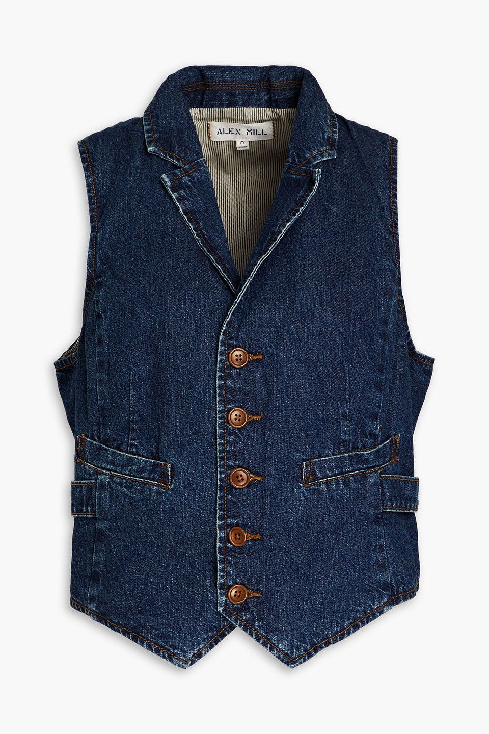 ALEX MILL Arya Denim Vest in Blue | endource