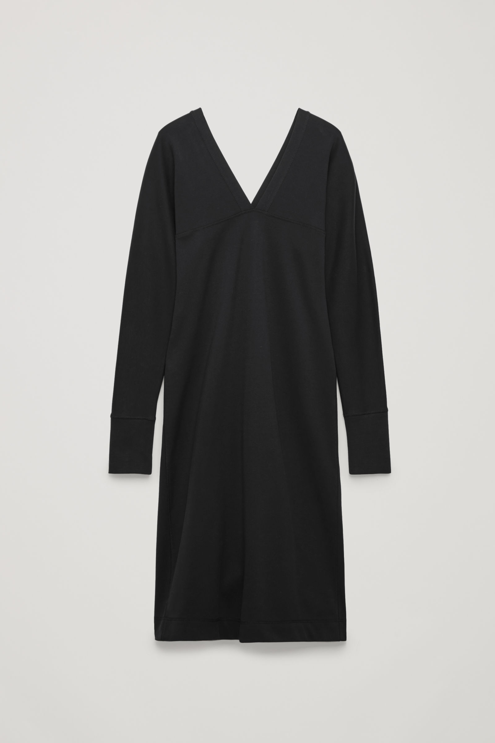 COS Deep V-Neck Jersey Dress | endource