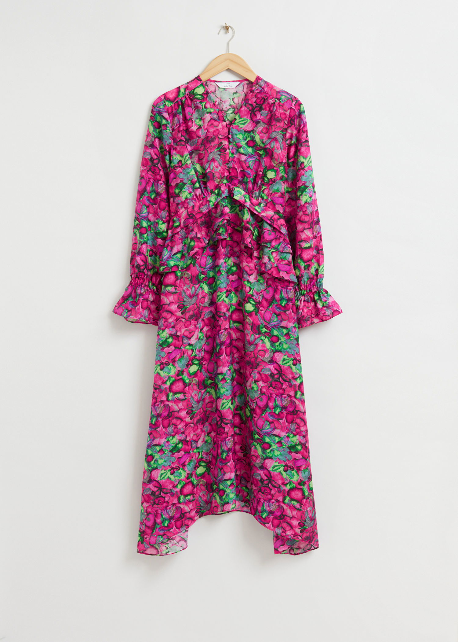& OTHER STORIES Relaxed Floaty Tunic Dress in Pink Floral | Endource