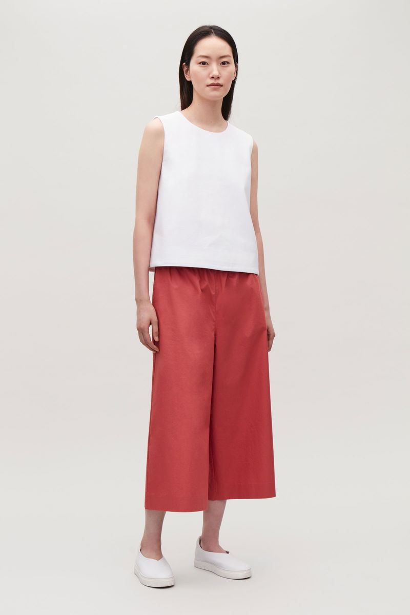 COS Boxy Vest Top in White | endource