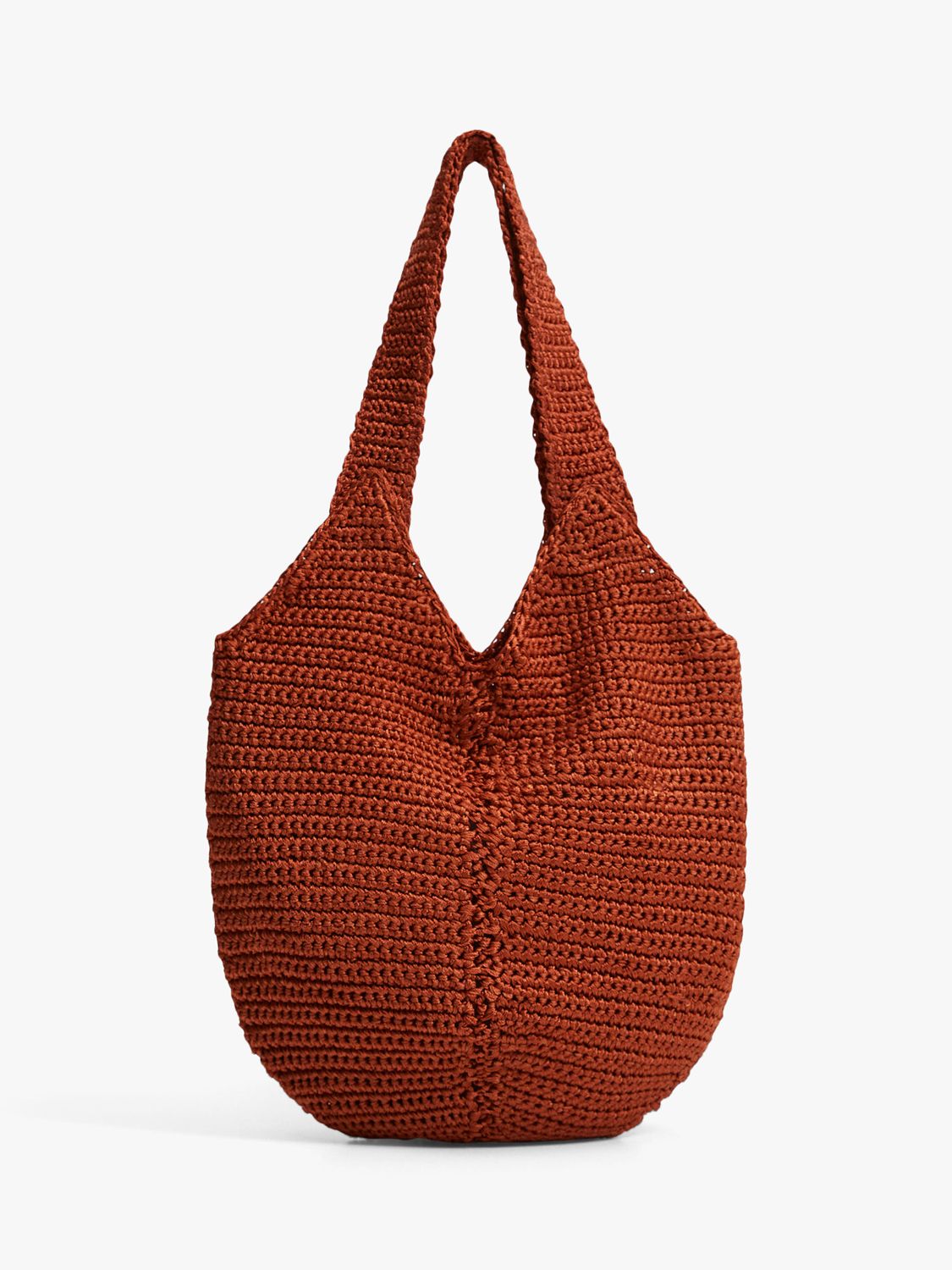 MANGO Raffia Shopper Bag in Brown | endource