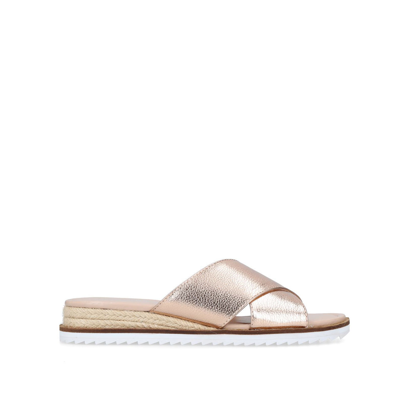 Carvela Kurt Geiger Banish Bronze Flat Sliders | Endource