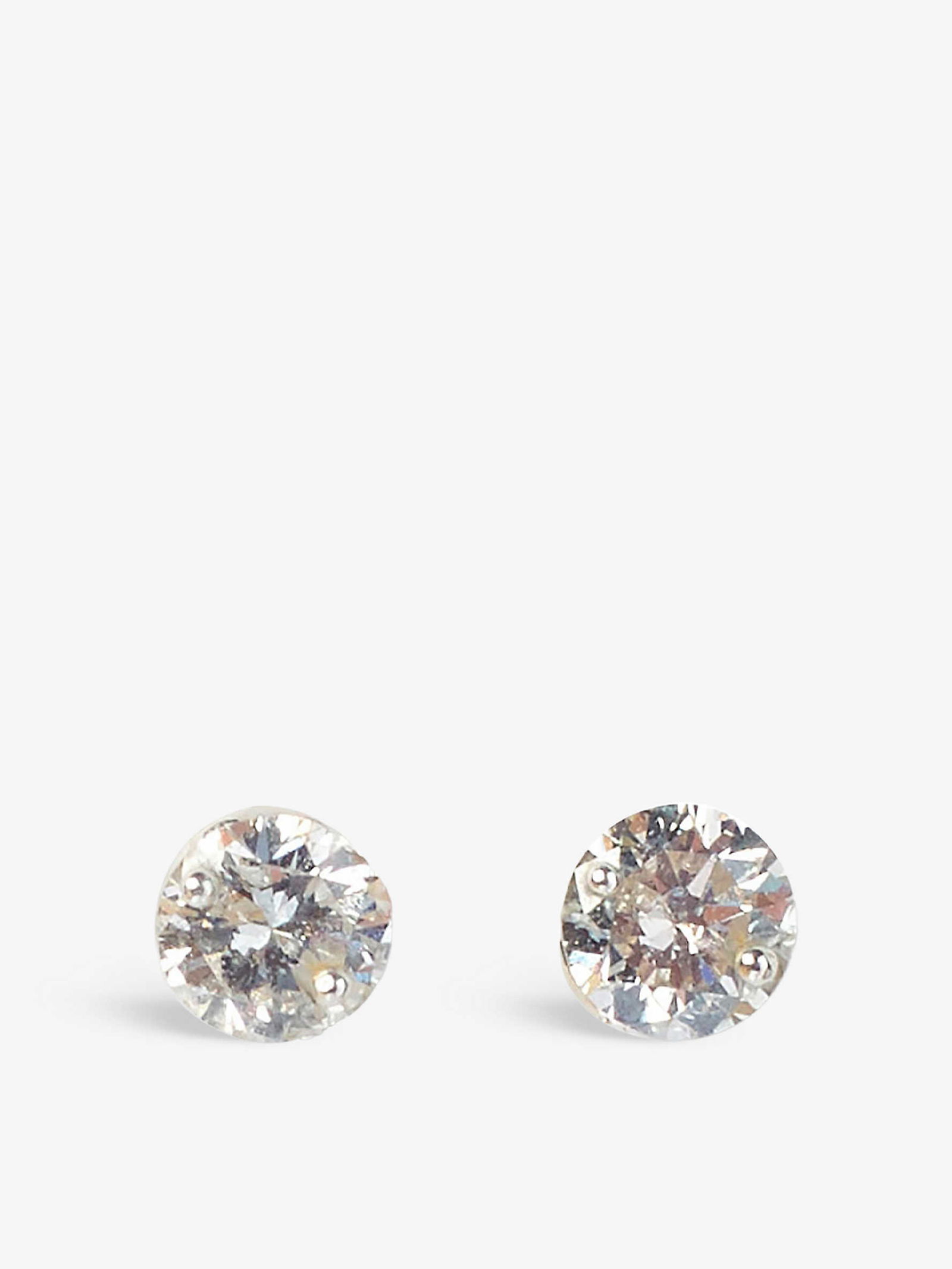 THE ALKEMISTRY Aria 18ct White-Gold And 0.46ct Brilliant-Cut Diamond Stud Earrings in WHITE GOLD ...