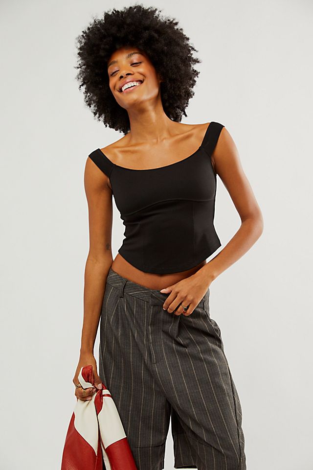 FREE PEOPLE Ballet Neckline Top in Taupe | endource