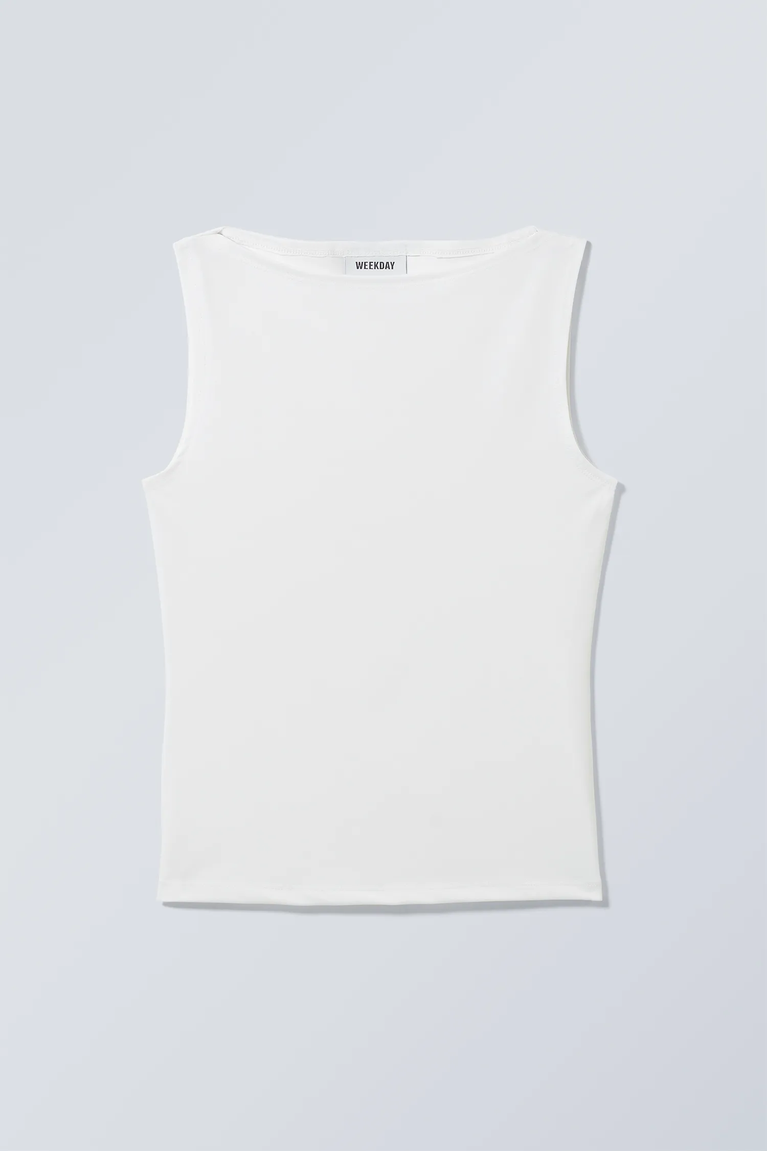 WEEKDAY Annie Boatneck Sleeveless top in White | endource