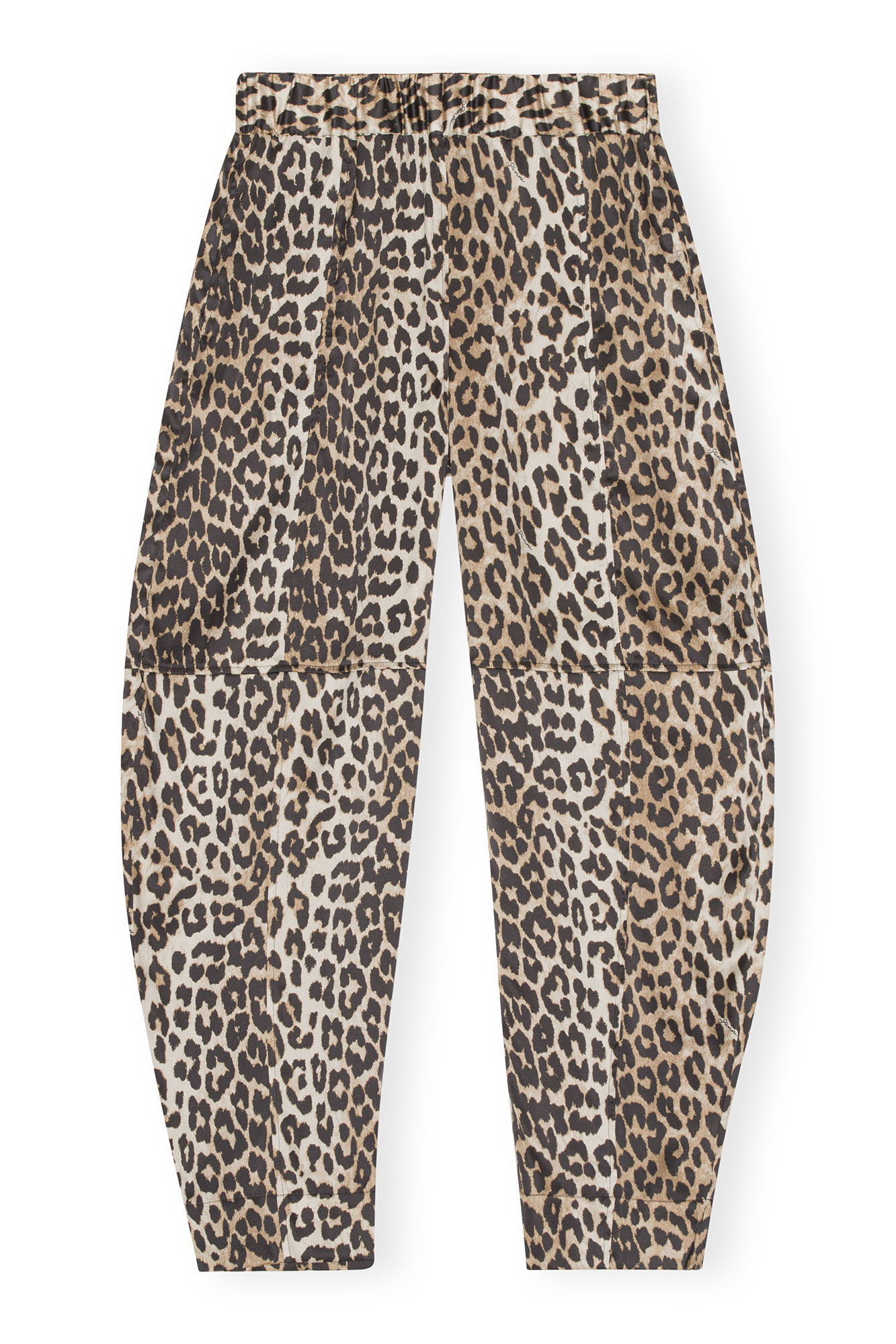 GANNI Silk Leopard Pants in Leopard | endource