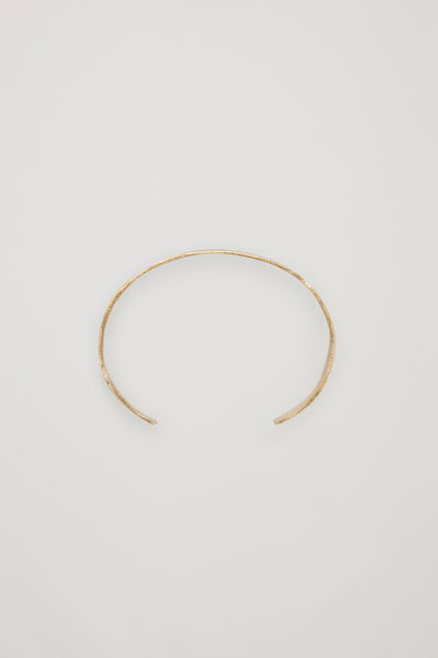 COS Gold-Plated Textured Bangle in Gold | Endource