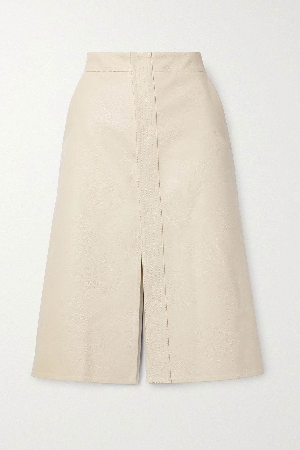 STELLA MCCARTNEY Lauren Vegetarian Leather Midi Skirt | endource