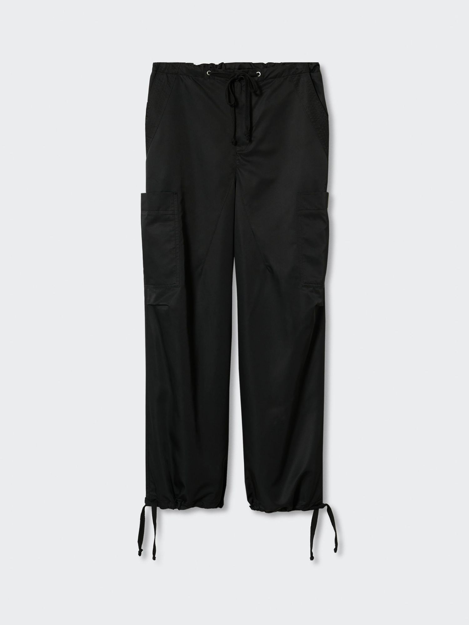 MANGO Cargo Trousers in Black | endource